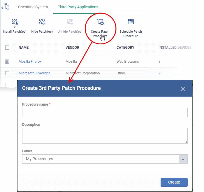 Install 3rd Party Application Patches On Windows Endpoints, Patch Management | Comodo